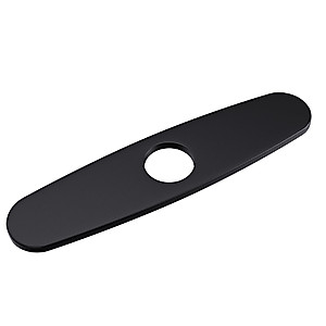 GIMILI 10 Inch Hole Cover Deck Plate Escutcheon for Kitchen Sink Faucet Single Hole Matte Black