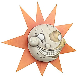 EJWCIG Sun and Moon Drop Mask Clown Bear Mask Halloween Costume Cosplay Prop (sun mask)