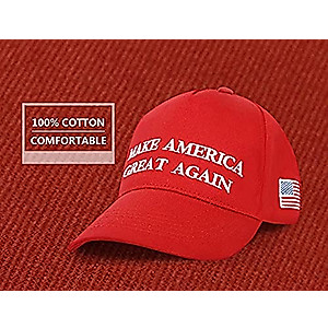 Bestmaple Make America Great Again Hat, 2024 Trump Cotton MAGA Baseball Cap Red