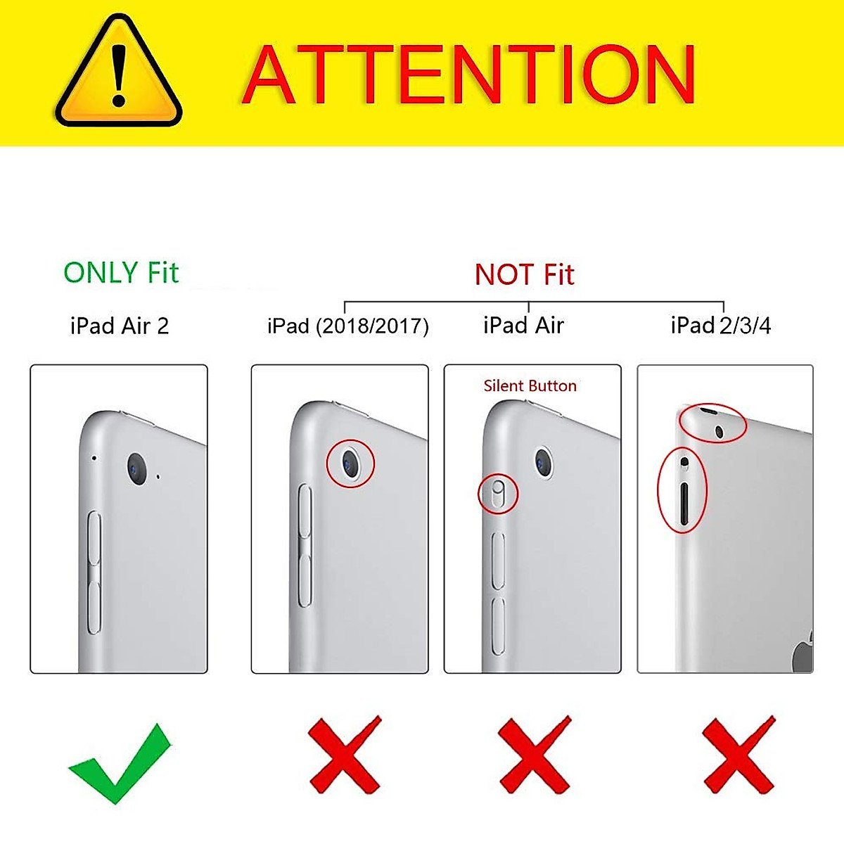 BENTOBEN for iPad Air 2 Case, iPad Air 2nd Generation Case, 3 in 1 Heavy Duty Shockproof Kickstand Protective Kids Girls Women Boys Men Tablet Cover for iPad Air 2 A1566 A1567 (2014), Navy Blue/Red