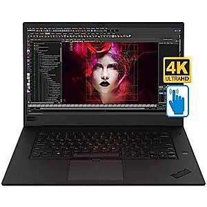 Lenovo ThinkPad P1 Black Laptop (8th Generation Intel Core i7-8850H Processor, 16GB DDR4 RAM, 512GB PCIe SSD, 15.6 Touch 4K UHD (3840 x 2160), Quadro P1000 Graphics, Windows 10 Pro (Renewed)