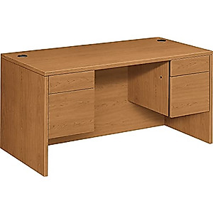 HON 10573Cc 10500 Series 3/4-Height Double Pedestal Desk, 60W X 30D X 29-1/2H, Harvest