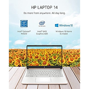 HP 14-inch TouchScreen HD Laptop, Intel Celeron N4020, 4GB DDR4, 64GB eMMC, Webcam, HDMI, Windows 10 S (Google Classroom or Zoom) (Rose Pink) (Renewed)