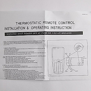 Pikeman Ceiling Fan Remote Control Replace Hampton Bay Thermostatic LCD W Fan Timer FAN-9T L3HFAN-9T (Remote Only)