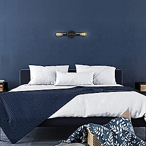 Globe Electric 65558 2-Light Reversible Vanity Light, Matte Black, Makeup Lighting, Beauty Room Accessories, Bathroom Lights Over Mirror, Makeup Mirror Lights, Decorative Lighting, Bulb Not Included