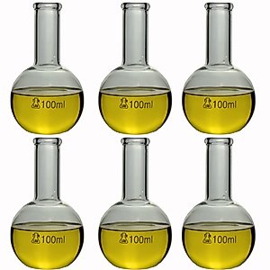 TN LAB Flat Bottom Boiling Flask 100ml 6-Pack (6)