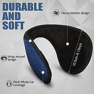 SATINIOR Men's Classic, Black, Navy Blue, L