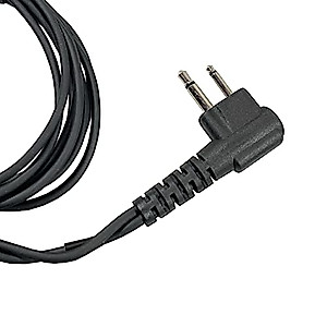 MaximalPower Headset Earpiece with Kevlar Reinforced Cable 2-Pin for Motorola Two-Way Radios Surveillance Headset (RHF MOT 2PIN HQ)