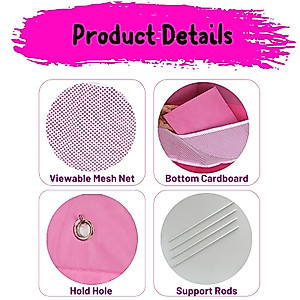 Soft Corner Shelf | Safe Hanging Organizer | Child-Friendly Wall Mount Storage | for Sundries, Toys, Stuffed Animals, Diapers | for Pantry Closet Bedroom Nursery Organization Pink