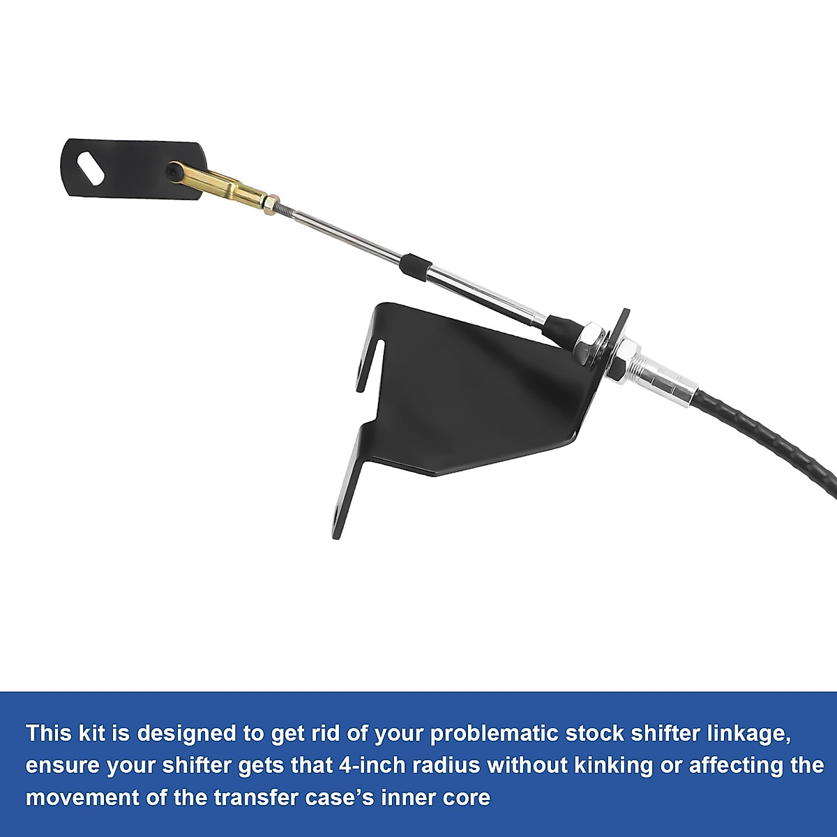 Upgrade Transfer Case Cable Shift Linkage Compatible with Jeep Wrangler TJ 4WD 1997-2006 jeep Heavy Duty Tansfer Case Shift Cable Conversion Kit