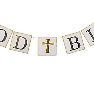God Bless Banner, Decors for Christening, Baptism, Baby Shower or First Communion