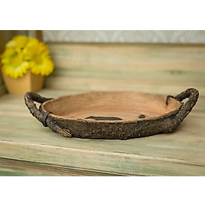 Slifka Sales Co. Decorative Polyresin Cabin Lodge Style Christmas Bear Tray