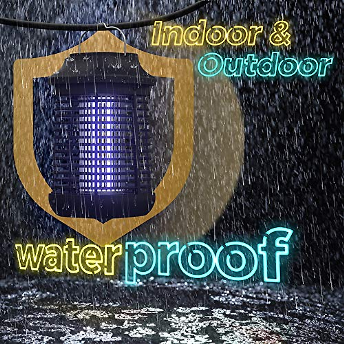 Bug Zapper 4200V for Outdoor and Indoor, Waterproof Electric Mosquito Zappers, Mosquito lamp, Electronic Bug Zapper Light Bulb for Backyard, Patio