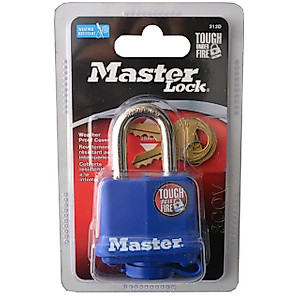 Master Lock 312D Weatherproof Padlock,Navy Blue