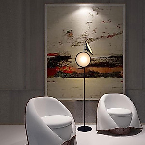 Floor Lamp for Bedroom Standing Lamp LED Industrial Floor Lamp Standing Lamp with 2 Adjustable Heads, Rustic Tall Stand Up Lamps for Living Room Bedroom Standing Light