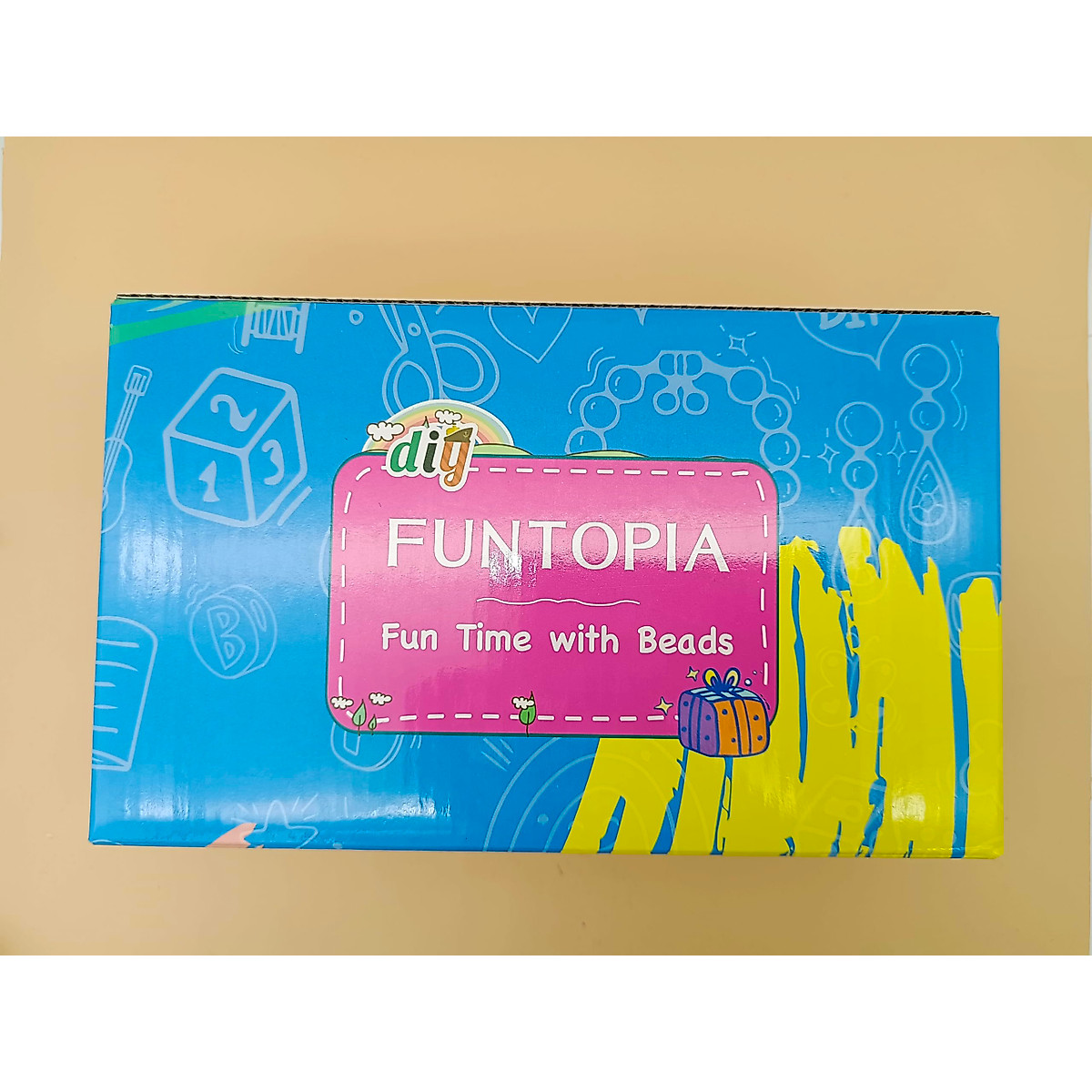 Funtopia 3mm 21600pcs Seed Beads for Jewelry Making, 60 Colors Small Glass Beads for Bracelets, Friendship Bracelet Kit with Alphabet Letter Beads, Evil Eye Beads for DIY, Art and Craft