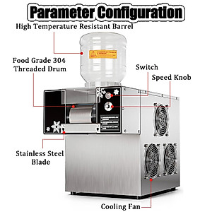 XURUIUS Korean Snowflake Ice Machine, Commercial Milk Mango Smoothie Shaved Ice Machine, Smoothie Crusher, 4 Flavors of Snowflake Ice (120KG)
