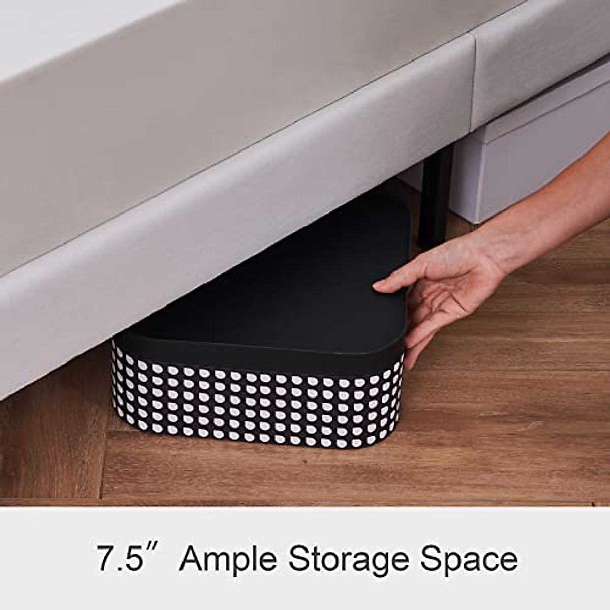 Molblly Queen Bed Frame Upholstered Platform with Headboard and Strong Wooden Slats,Non-Slip and Noise-Free,No Box Spring Needed, Easy Assembly,White