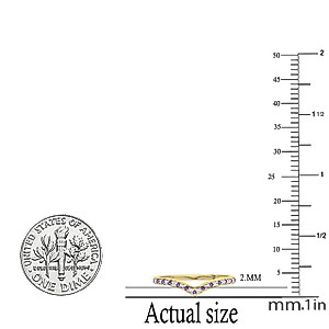 Dazzlingrock Collection Round Amethyst & White Diamond Wedding Chevron Band for Women in 14K Yellow Gold Size 7.5