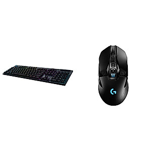 Logitech G915 Lightspeed RGB Mechanical Gaming Keyboard and Logitech G903 Lightspeed Wireless Gaming Mouse Bundle