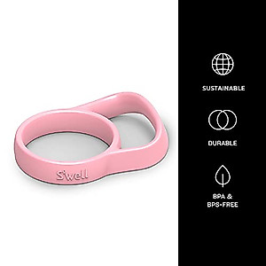S'well Traveler Handle, Pink Topaz - On The Go Accessory for Your Bottle - Innovative Design and Flexible Grip Crafted from BPA-Free Soft Silicone