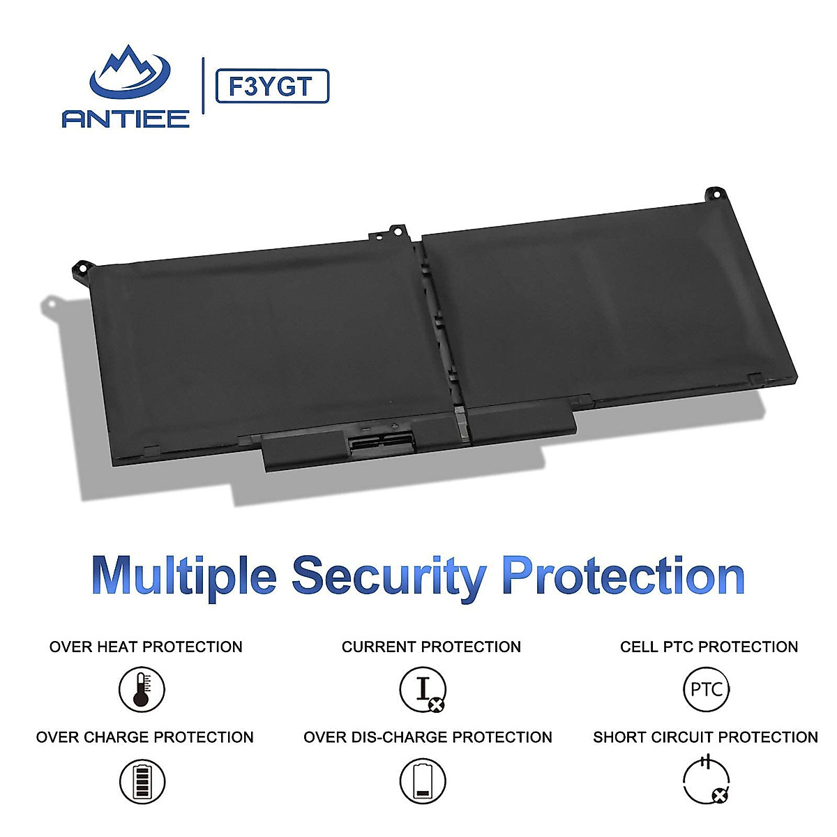 60Wh F3YGT Laptop Battery for Dell Latitude 12 7000 7280 7290/13 7000 7380 7390/14 7000 7490 7480 P28S P28S001 P73G P73G002 Series 2X39G DM6WC DM3WC KG7VF V4940 fits Dell 451-BBYE 453-BBCF