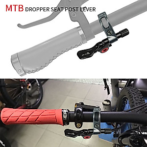 BBxunsless MTB Seatpost Dropper Remote Lever Adjustable Road Bike Drop Mechanical Remote Control for 22.2mm Handlebar,Black