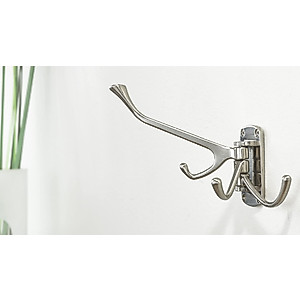 Richelieu Hardware NH027300195 Nystrom Triple Utility Swivel Hook, Brushed Nickel