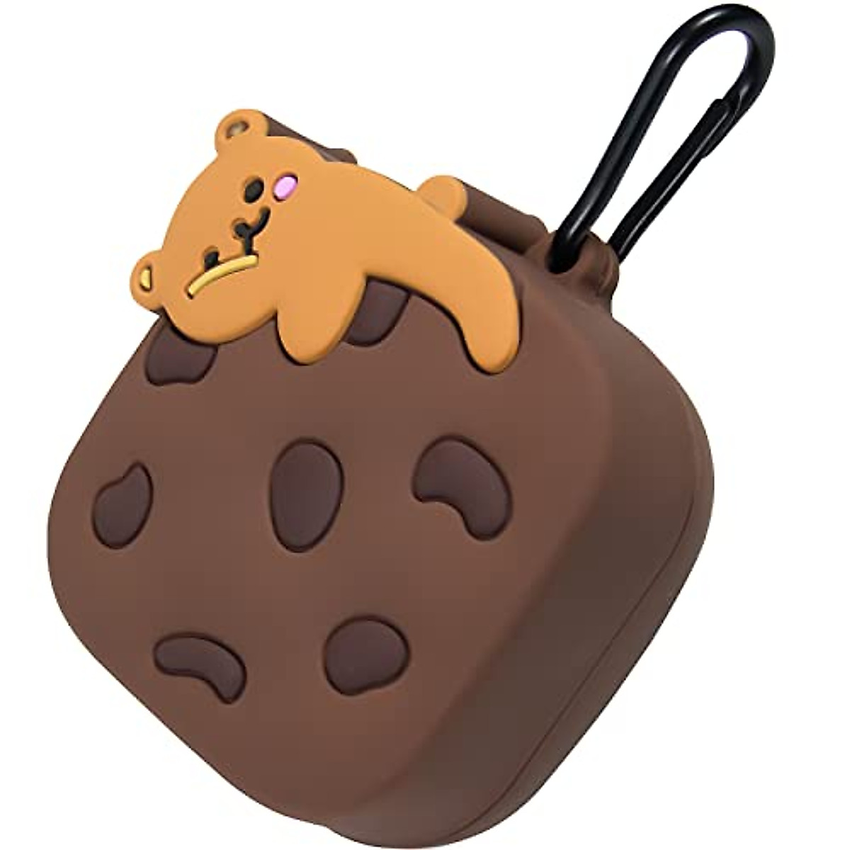 Powerbeats Pro Case, 3D Cute Cartoon Character Shockproof Protective Silicone Case Cover for Powerbeats Pro with Keychain for Girls Women Kids (Cookie Bear)