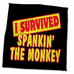 3dRose I Survived Spanking The Monkey Survial Pride And Humor Design - Towels (twl-118252-3)