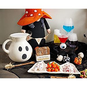 Mud Pie, White, Halloween Ghost Triple Dip Set, dish 6" x 13" | spoon 5 1/4"
