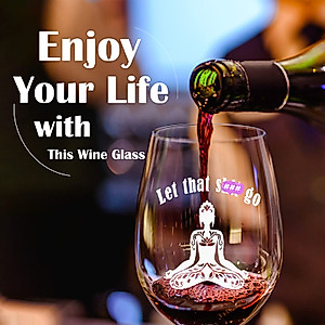 Funny Wine Glasses - Stemless Funny Wine Glasses for Women, Cute Wine Glass for Best Friend Gag Gift, Stemless 17oz with Gift Box, White Elephant Gifts for Hilarious Party, Event, Hosting Fun