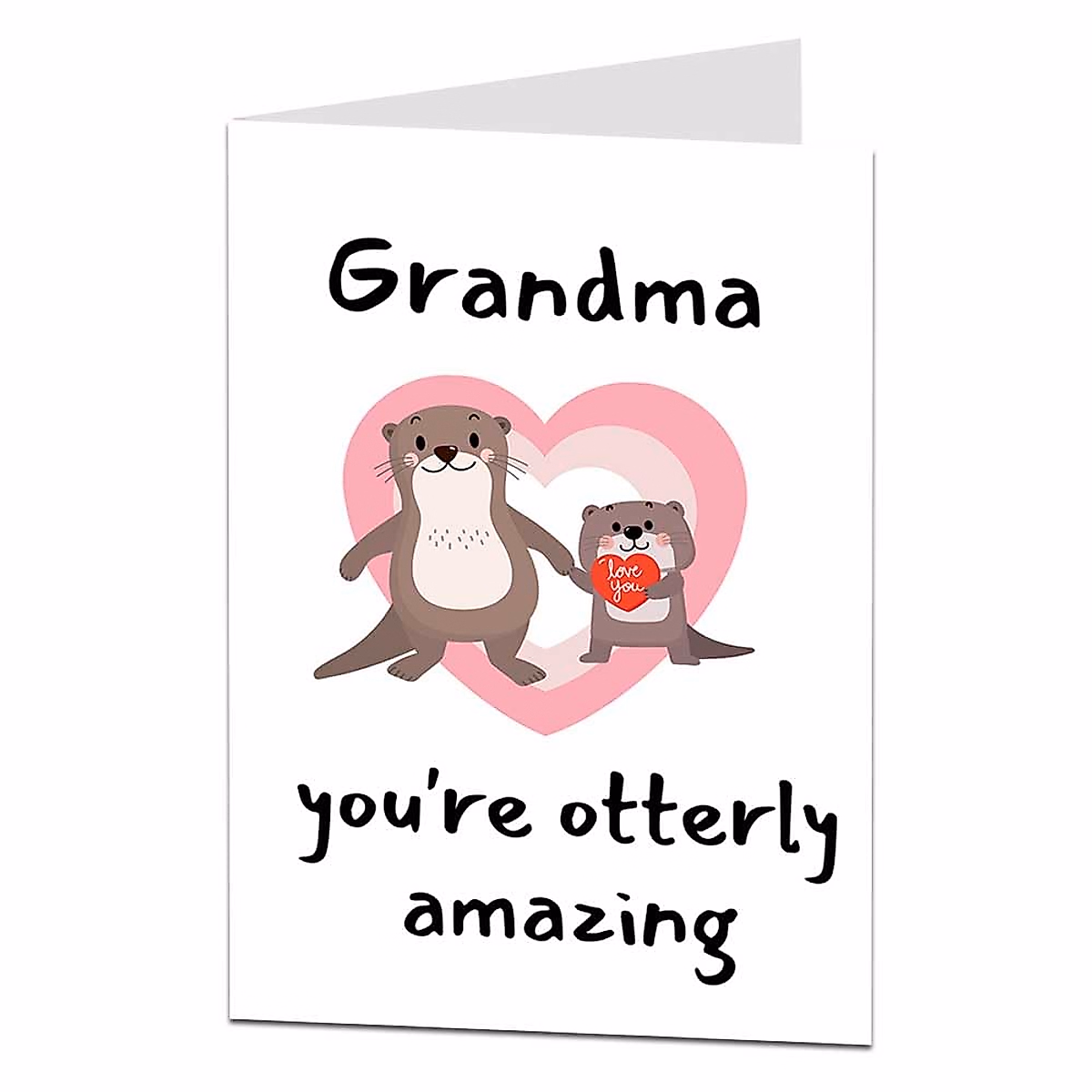 LimaLima Happy Birthday Card To My Amazing Grandma Otter Design From Grandkids Also Perfect For Mother's Day