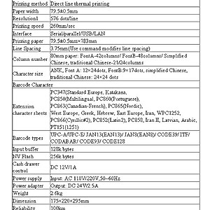 Gowe 80mm thermal receipt printer for pos machine with usb interface