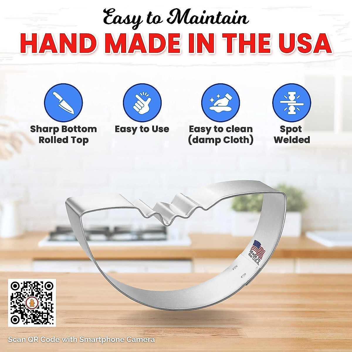 Watermelon Slice Cookie Cutter 3.5 inch - Made in the USA – Foose Store Cookie Cutters Tin Plated Steel