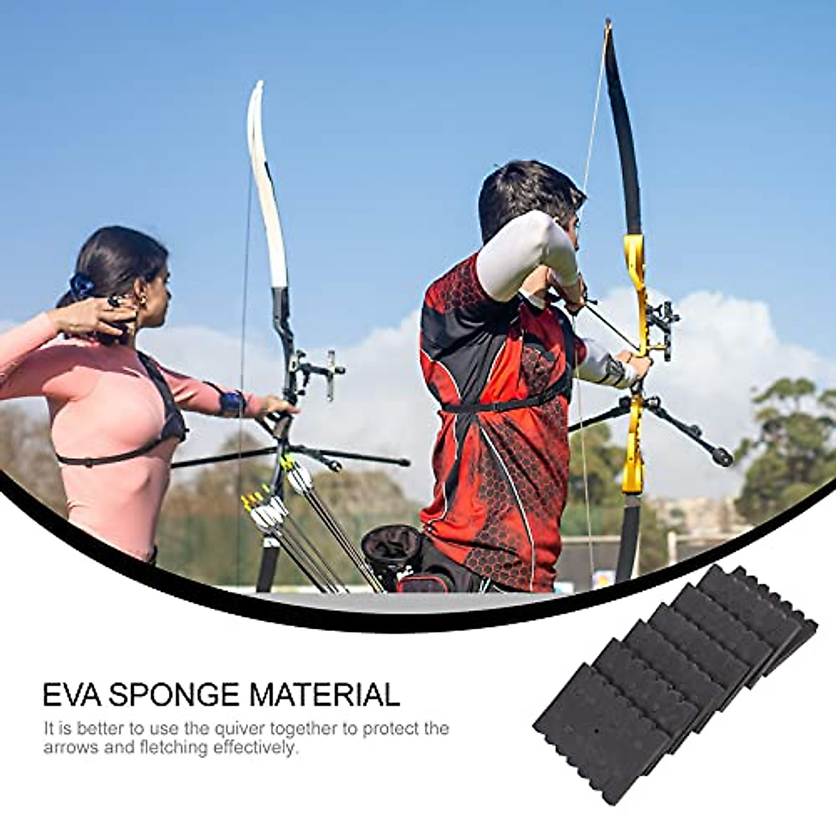 7pcs Arrows Separator EVA Foam Practical Arrows Unique Quiver Holder Separator for Outdoor Black