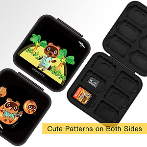 UFOPETIE 12 in 1 Game Card Case for Nintendo Switch Animal Crossing Bear Switch Game Case for Nintendo Switch Game Storage,Compatible with Nintendo Switch Game Card