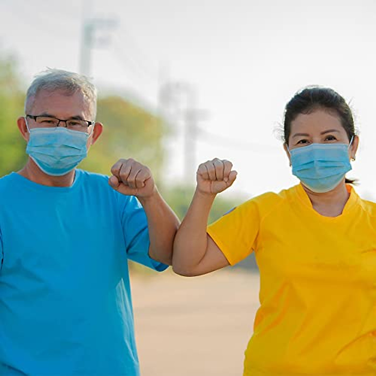 Medicom Expressions Disposable Face Masks - Box of 50 ASTM Level 3 Surgical Masks - 3 Layer Medical Masks Made in Canada - Blue Adult Masks