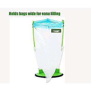 Bag Holder,bags Sandwich Bag Holder Food Storage Bag Clip Ideal Plastic Gadgets for Food Prep Bags/Plastic Freezer Bags/Zipper Bag Holders, Meal Planning/Prep Bag Holders (6 Count)