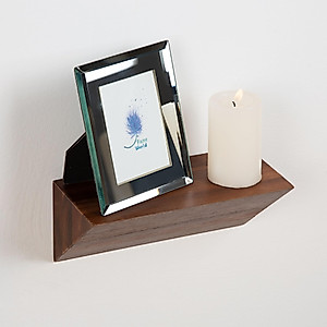 KAAS HAUS Wall Shelf Floating Rustic Farmhouse Wooden Display Shelves Bedside Hanging Storage for Display Living Room Office Kitchen Housewarming Home Bedroom Plant Stand Bathroom Decor 1 PC