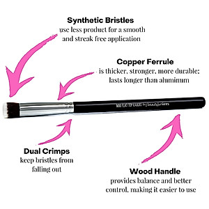 Under Eye Concealer Brush – Flat Concealer Brush, Stippling Brush, Under Eye Brush, Small Powder Brush, Mini Flat Top Kabuki Makeup Brush