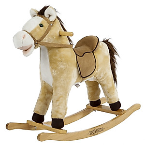 Rockin' Rider Derby Rocking Horse Ride on Beige, Large