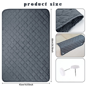 Moukeren 3 Pieces Recliner Headrest Protector Headrest Cover for Recliner Chair Sofa Covers Couch Chair Head Protector for Sofa Furniture Protectors(Gray)