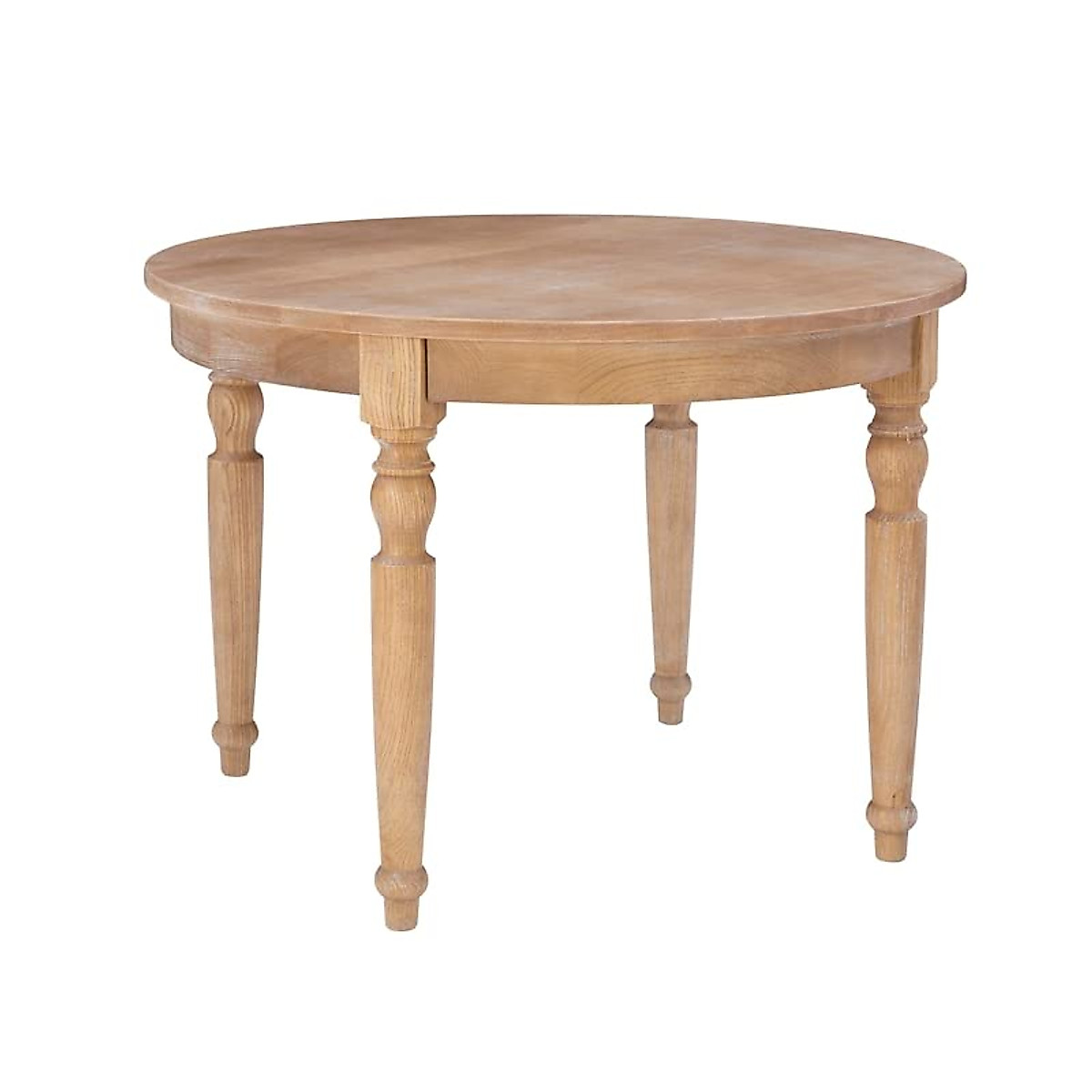 Linon Avalon Wood Round Dining Table in Light Brown