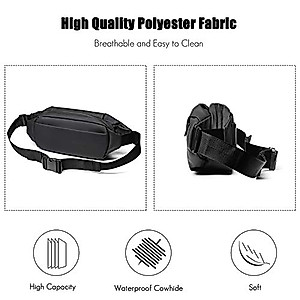 FANDARE Sling Chest Bag Lightweight Shoulder Crossbody Backpack Men Business Casual Daypacks for Outdoor Travel Work Hiking Running Indoor Activities Waterproof Polyester Black