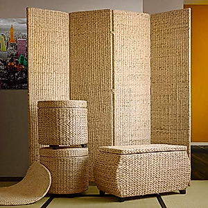 Oriental Furniture 31-Inch Rush Grass Storage Chest