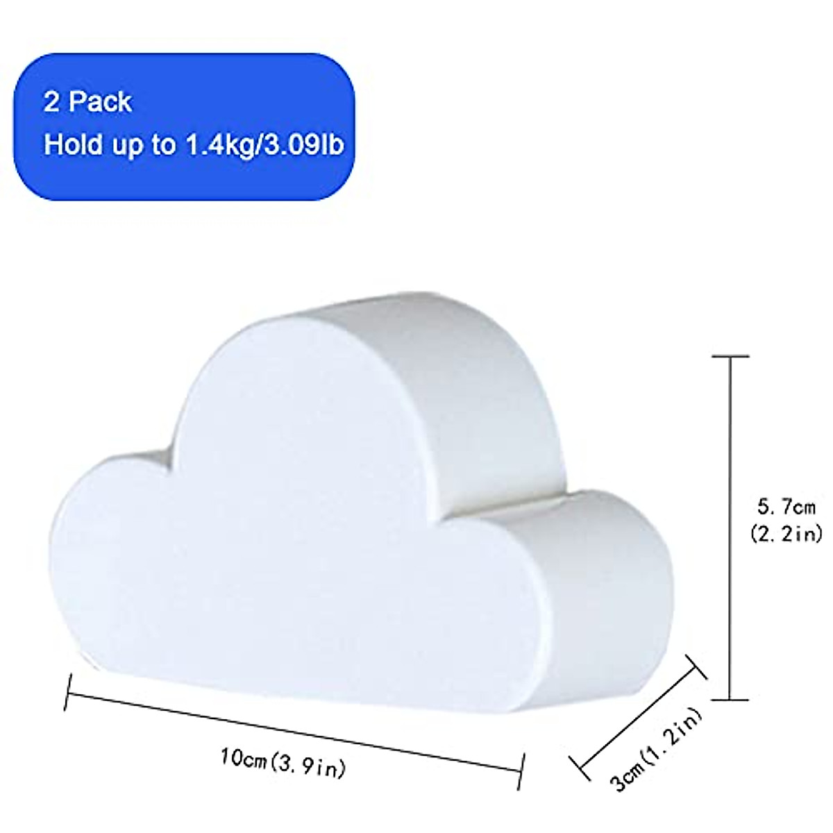 hivillexun Magnetic Key Holder, [2 Pack] Magnetic Key Rack Organizer Keychains Hooks with Adhesive Magnetic Key Ring Holder for Wall Door (White)