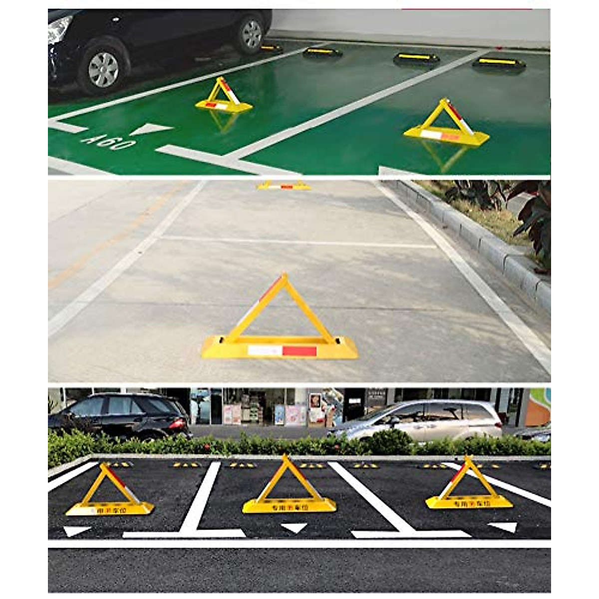 Parking Posts Folding,Private Car Parking Latch Space Lock,Protect Your Parking Space,Easy Installation Car Park Driveway Guard Saver