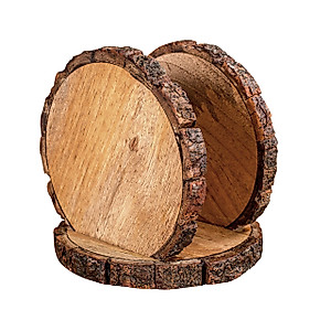 Kitchen Dining Table Countertop Living Room Home, Bar Restaurant Indoor Outdoor Use mango Farmhouse Paper Napkin Storage Dispenser |Mango wood bark Napkin holder | Size 5.5x5.5x5.5