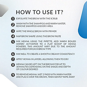 All in Beauty Henna for Brow Coloring and Tinting, Made from Natural and Harmless Ingredients, Tint your Brows, Long Lasting and Waterproof (Medium Brown)